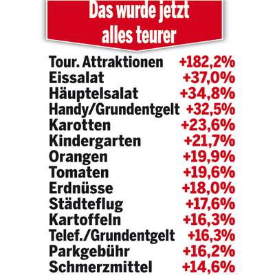 Leben wird immer teurer - oe24.at