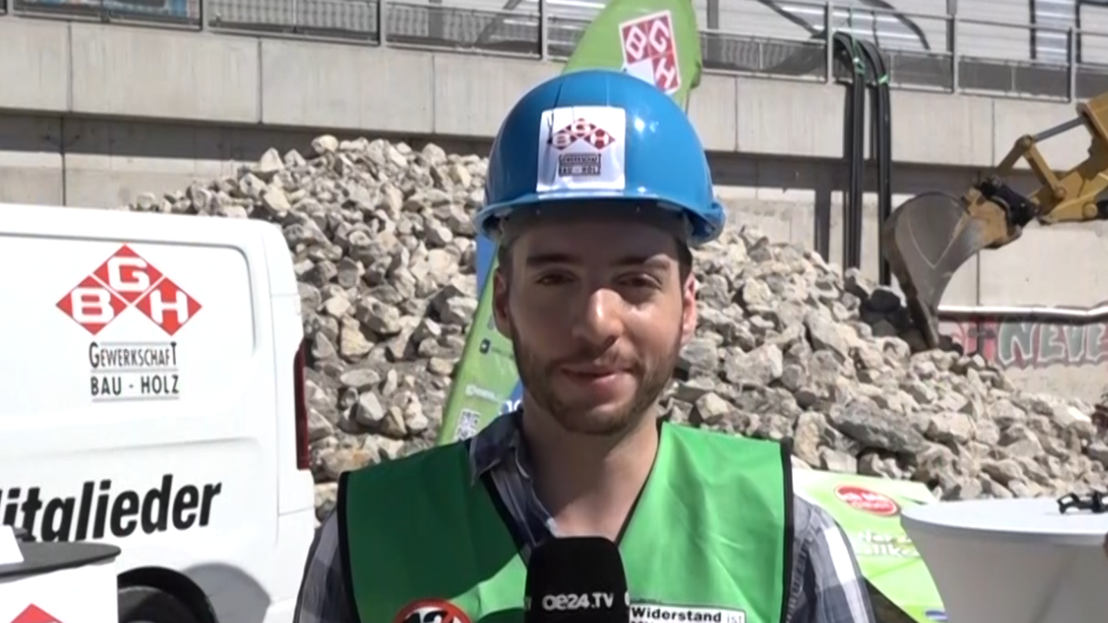 Präsentation der "Hitze-App" auf Baustelle - oe24.tv