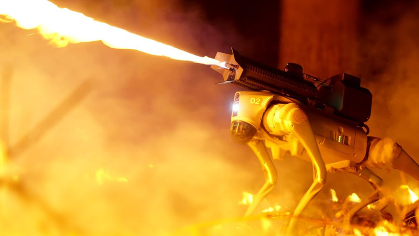 Weltweit erster "Flammenwerfende Roboterhund" steht jetzt zum Verkauf ...