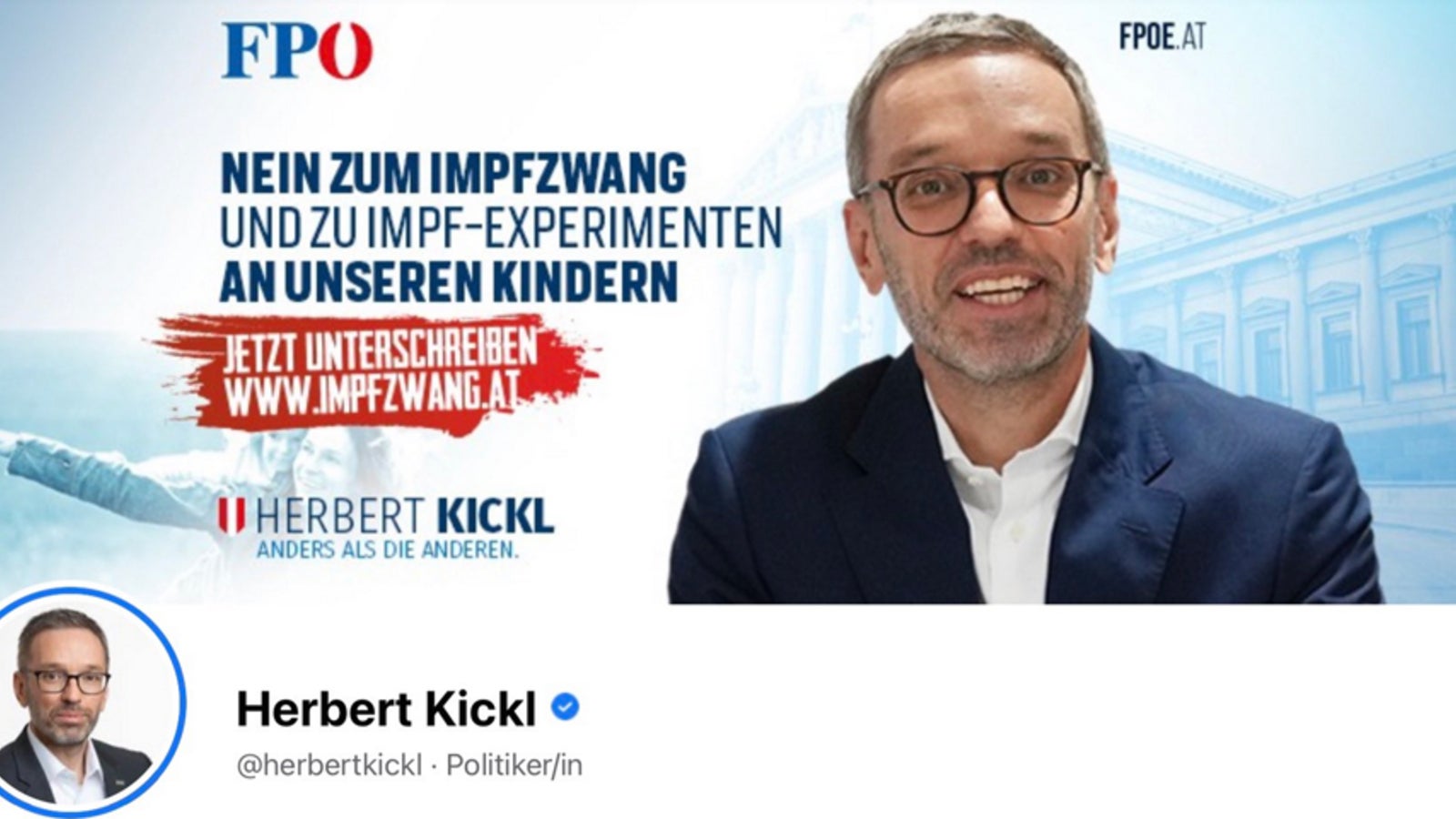 Hitlergruß? Twitter-Wirbel um dieses Kickl-Sujet - Politik-Live
