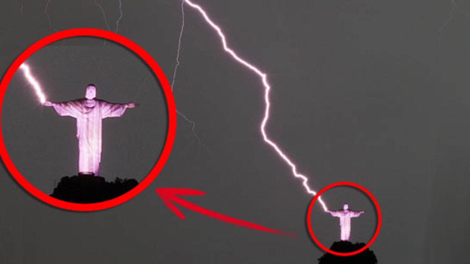 Blitz schlägt Christus-Statue Finger ab - oe24.at