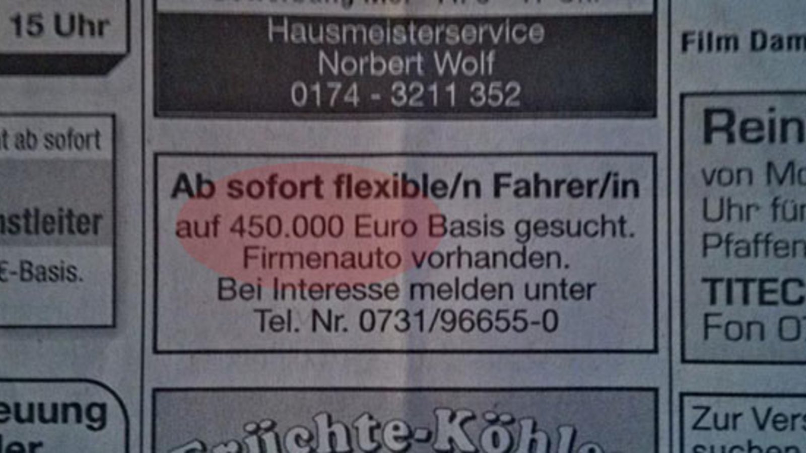 Panne bei Job-Inserat wird Internet-Hit - oe24.at
